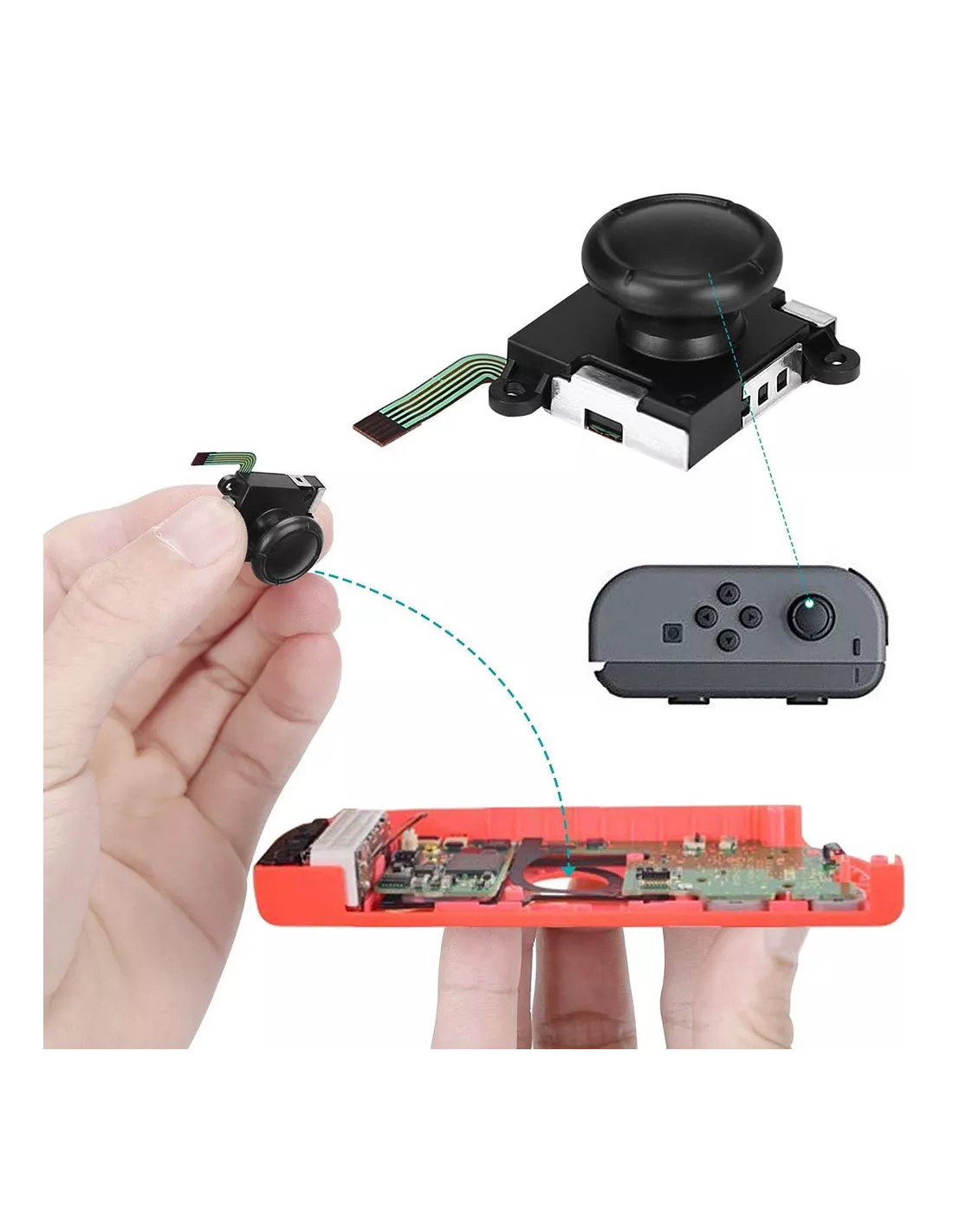3D Joystick repair kit for Nintendo Switch Joy-con controllers...