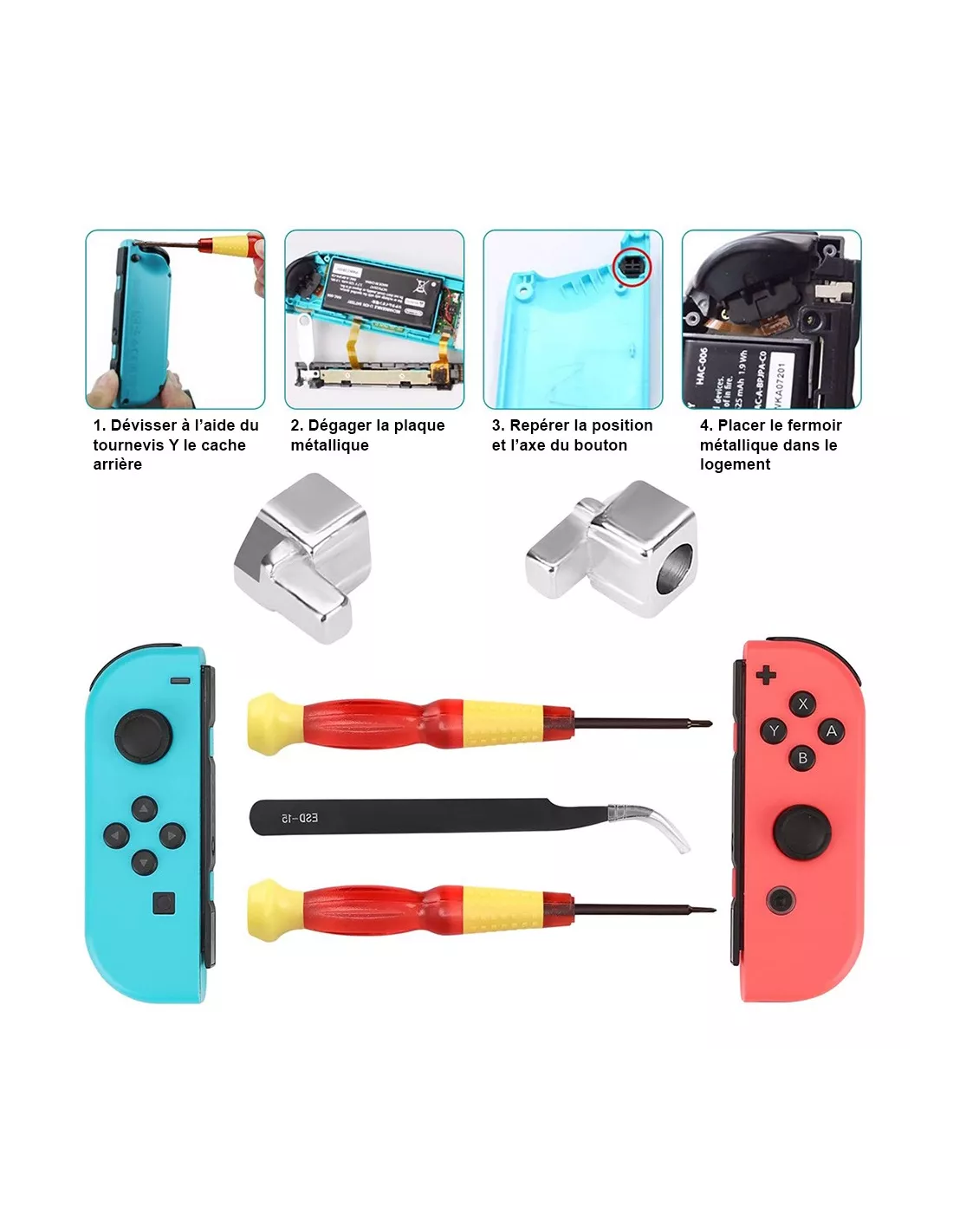3D Joystick repair kit for Nintendo Switch Joy-con controllers...
