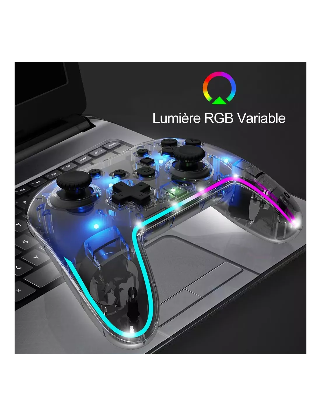 Lighted Game Controller PRO HD Wireless Vibes for Nint...